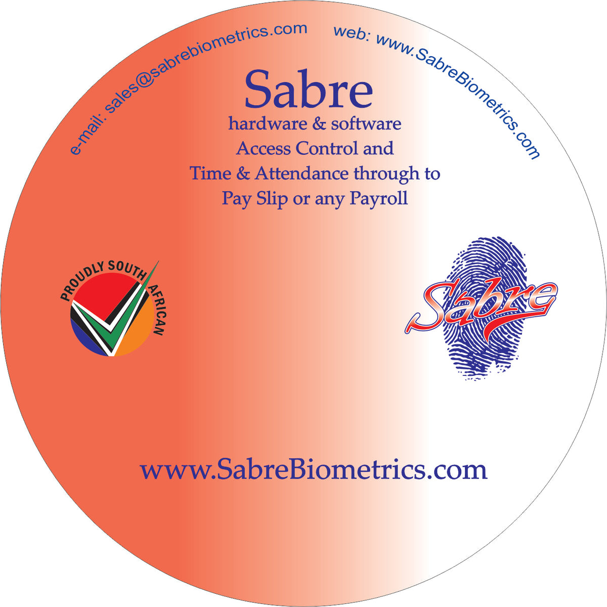 Sabre Basic Time and Attendance Software - up to 40 staff